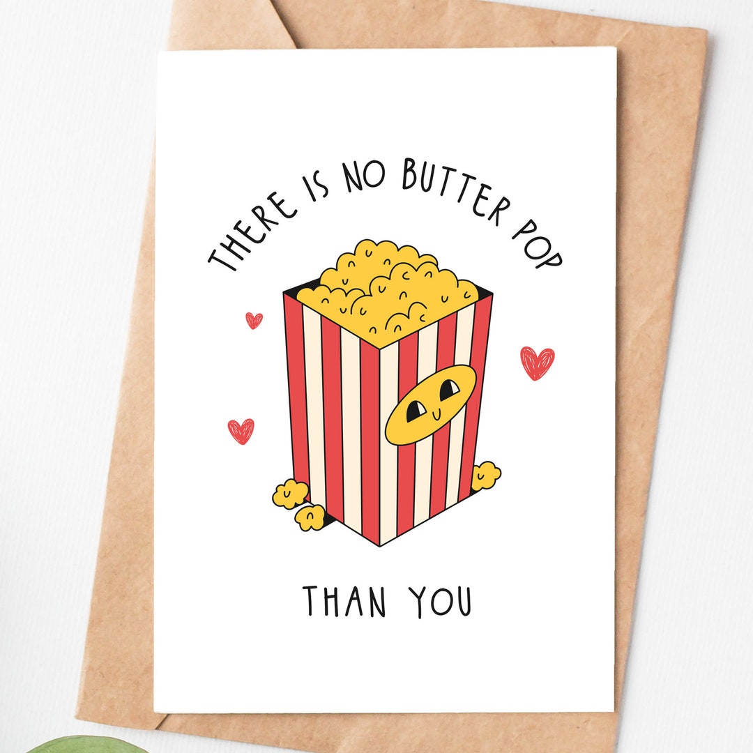 There is No Butter Pop Pun Card for Dad, Funny Fathers Day Card From ...