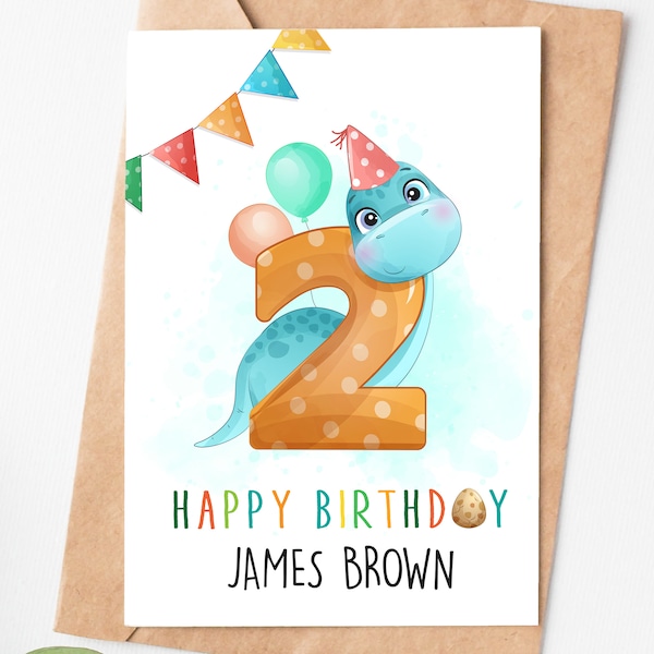 2nd Birthday Card - Etsy