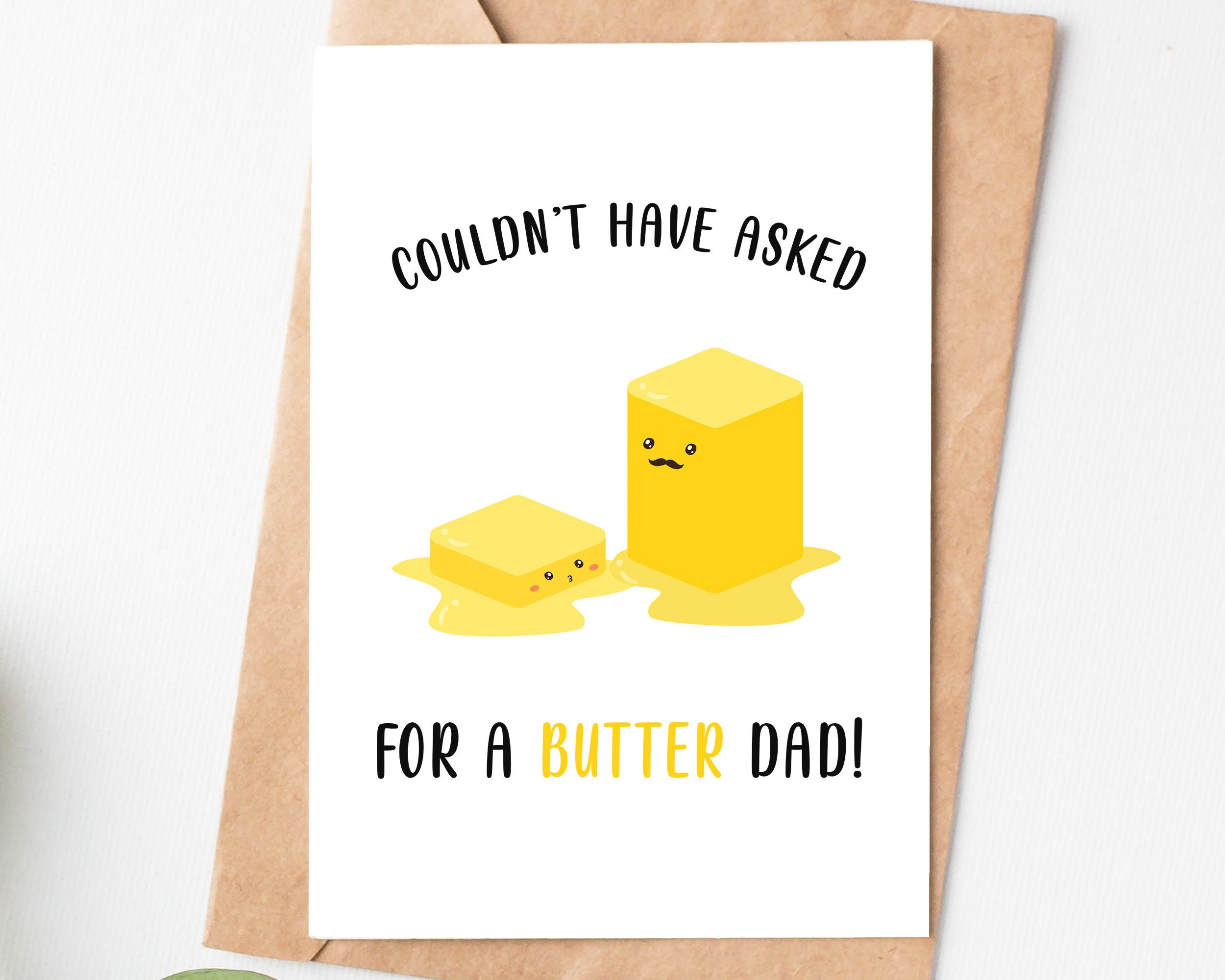 Couldn't Have Asked for A Butter Dad Card Funny Fathers - Etsy