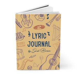 Personalized Lyric Journal, Custom Songwriting Journal, Songwriter ...