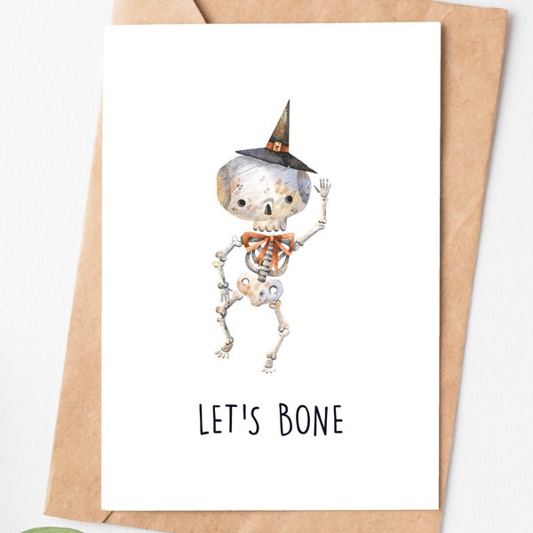 Skeleton Card - Etsy