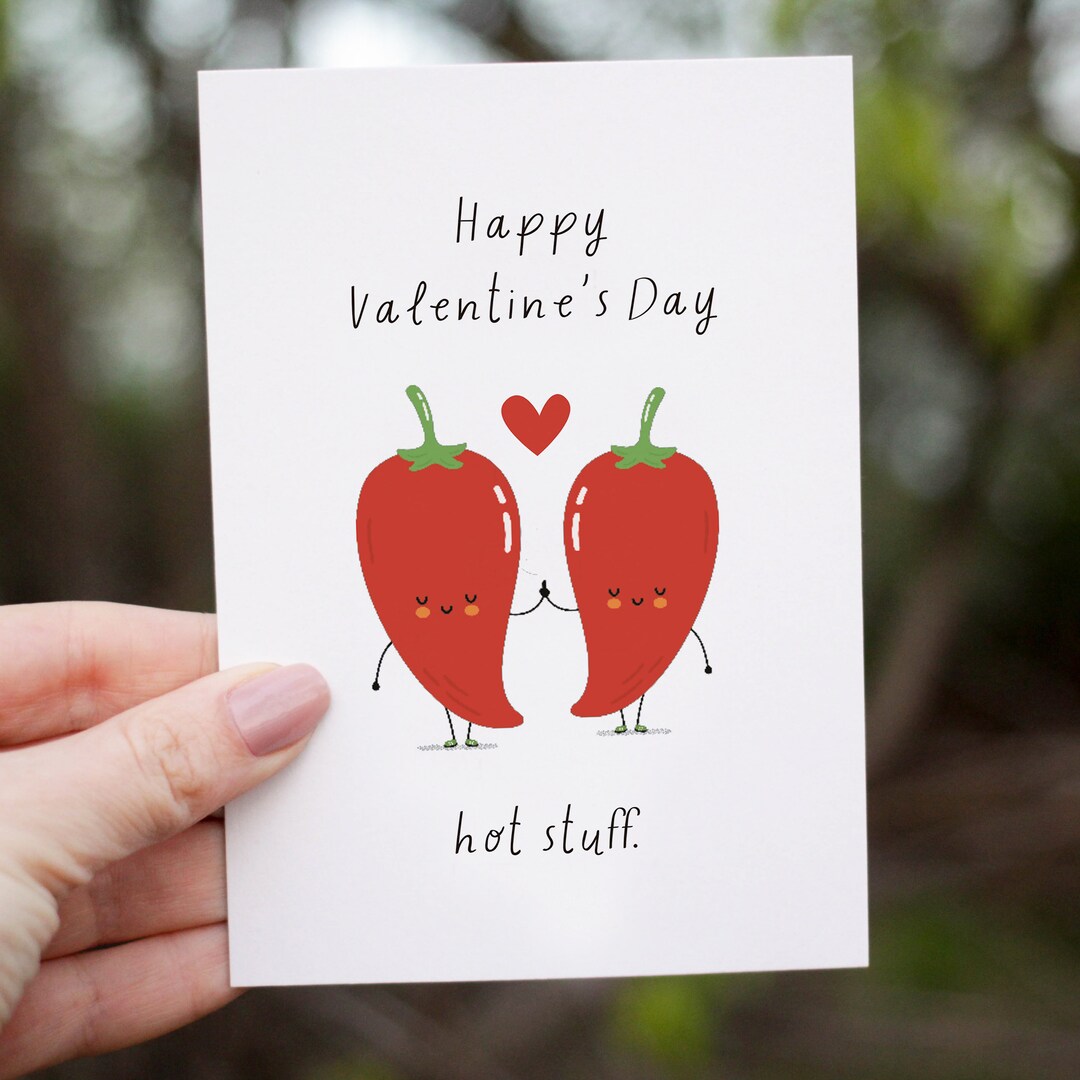 Happy Valentines Day Hot Stuff Card, Funny Valentines Day Card for Him ...