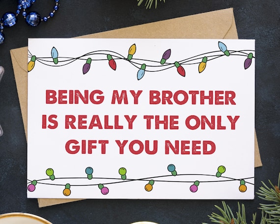 Being My Brother Christmas Card Funny Holiday Card for - Etsy