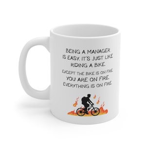 Being A Manager is Easy Funny Mug, Funny Manager Gift, Office Manager ...