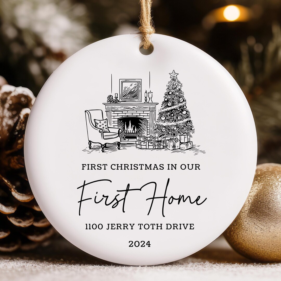 Personalized First Home Christmas Ornament, New House Xmas Bauble ...