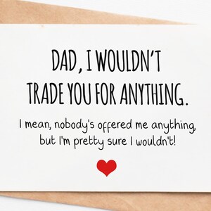 Rude Fathers Day Card, Funny Dad Birthday Card, Cheeky Dad Greeting ...