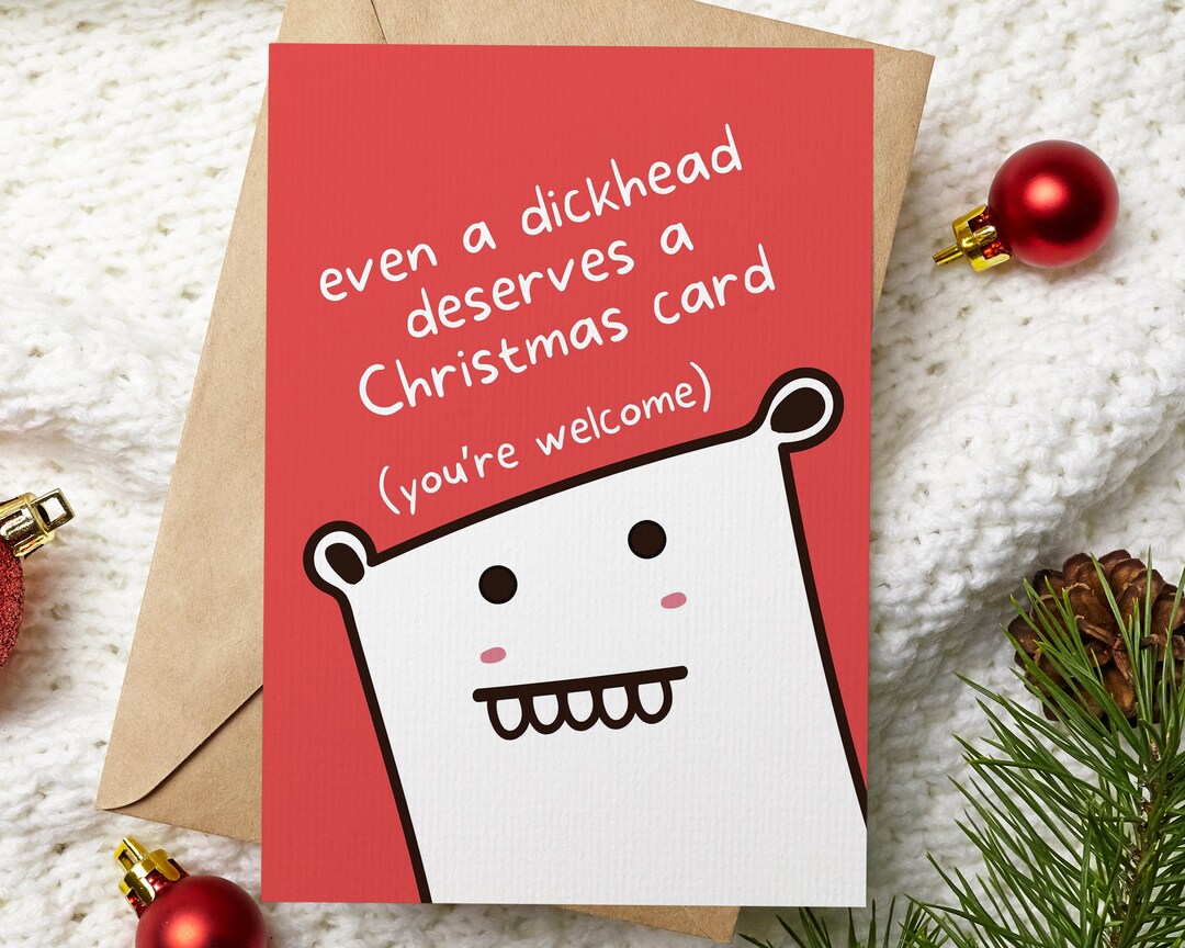Rude Christmas Card Pack of 10 Inappropriate Holiday Cards - Etsy