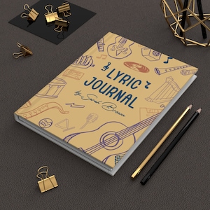 Personalized Lyric Journal, Custom Songwriting Journal, Songwriter ...
