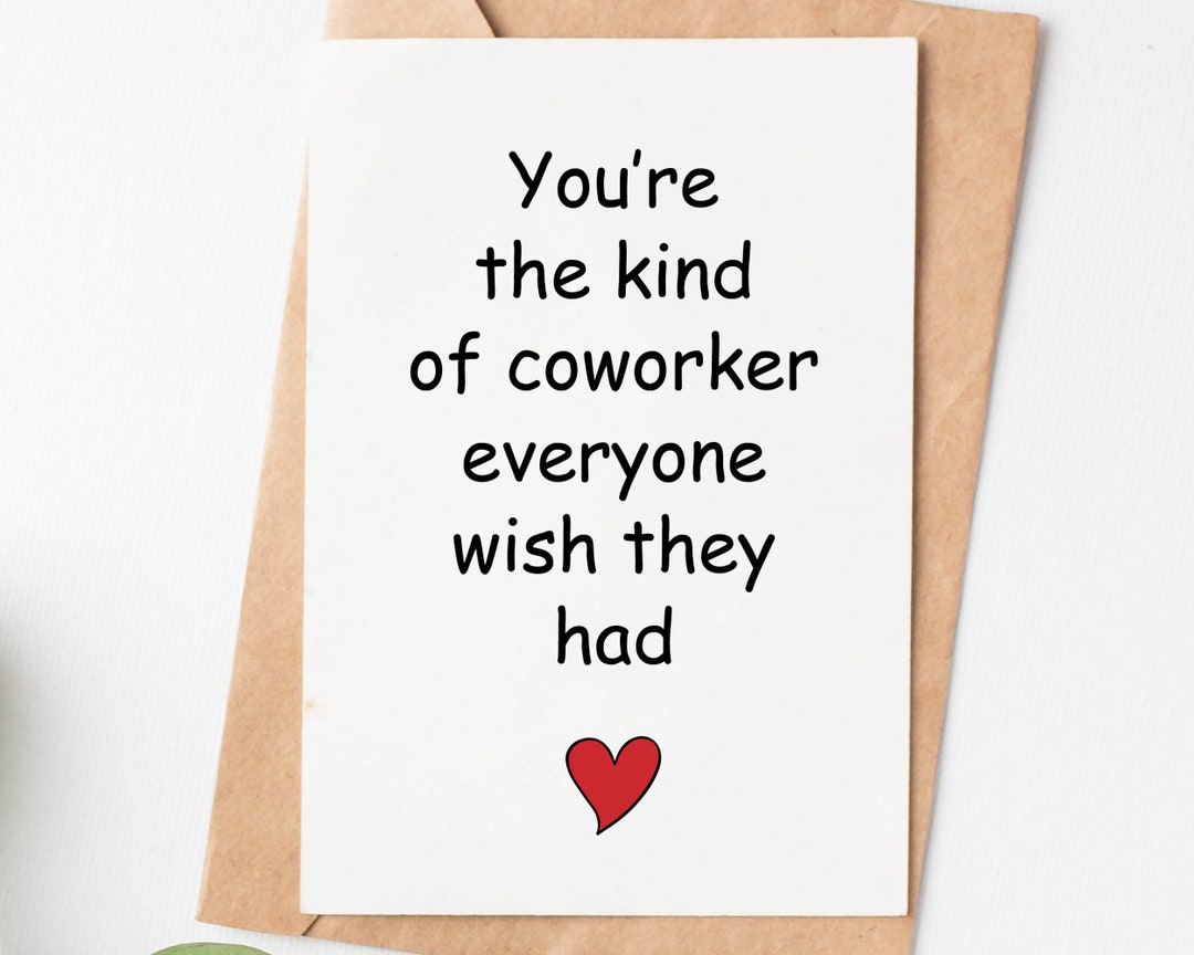 Coworker Birthday Card, Colleague Card, Retirement Card for Coworker ...
