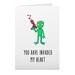 Funny Alien Valentines Day Card for Him, Valentines Gift for Husband ...