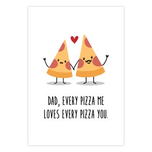 Pizza Love Card for Dad, Pun Fathers Day Card for Dad, Step Dad Card ...