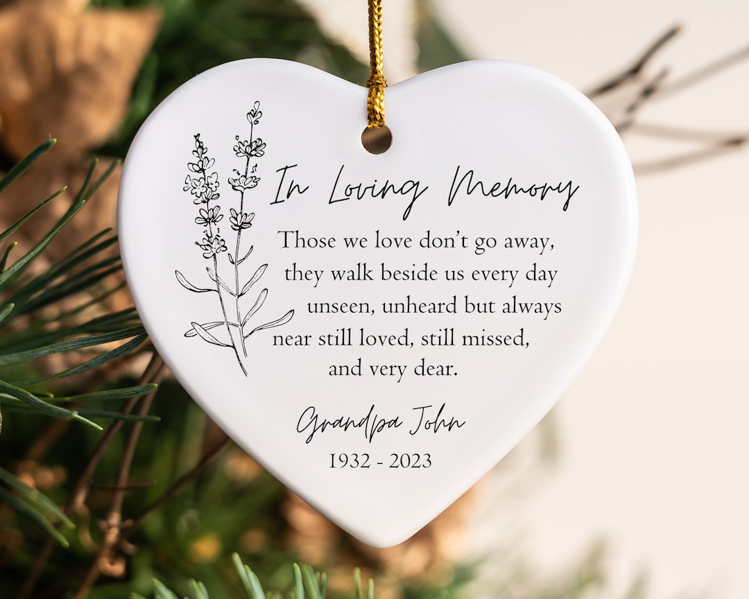 Loss of Grandpa Ornament, Personalized Grandfather Sympathy Gift ...