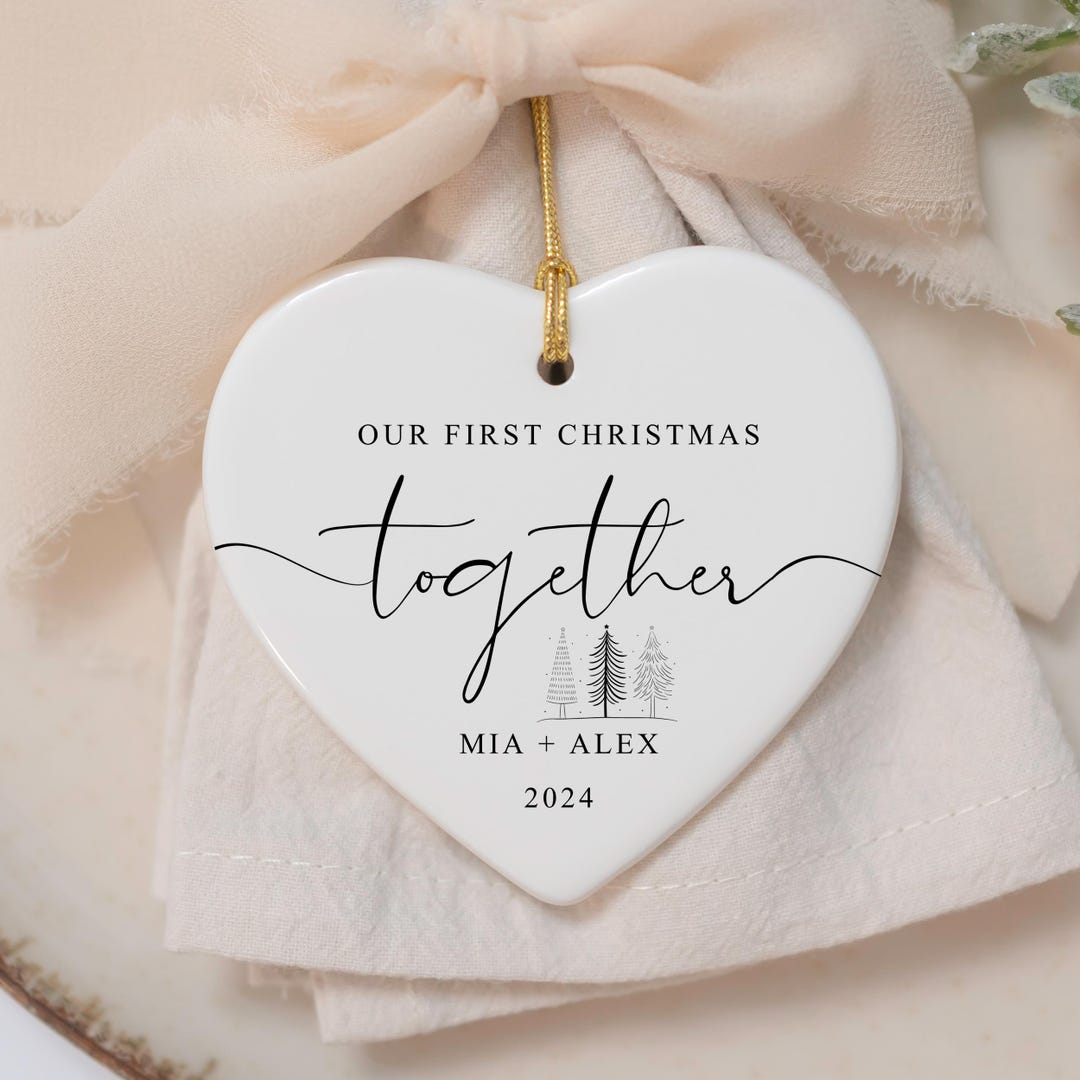 Our First Christmas Together Ornament, Personalized Couple Ornament ...