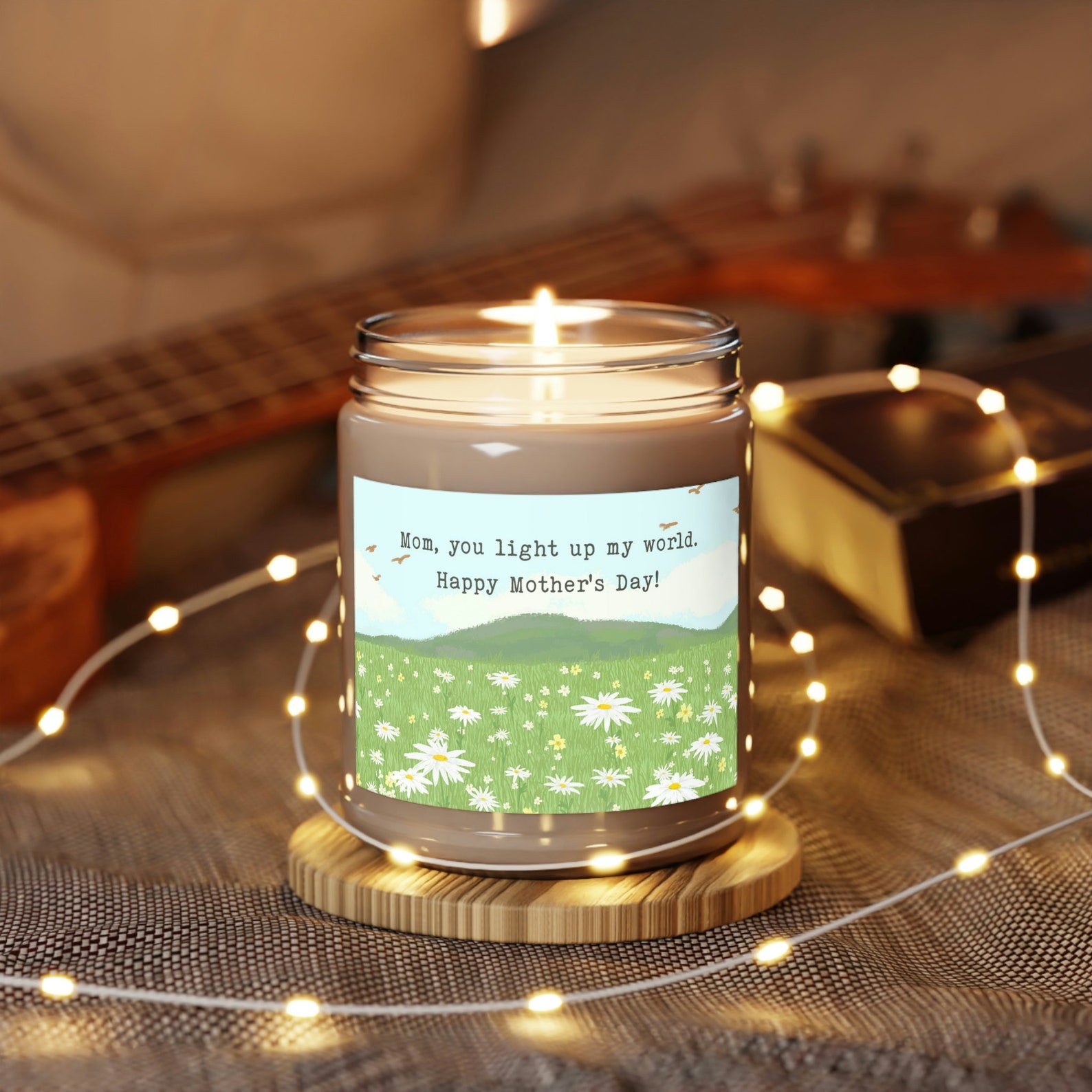 Mom You Light up My World Scented Soy Candle, Happy Mother's Day Gift ...