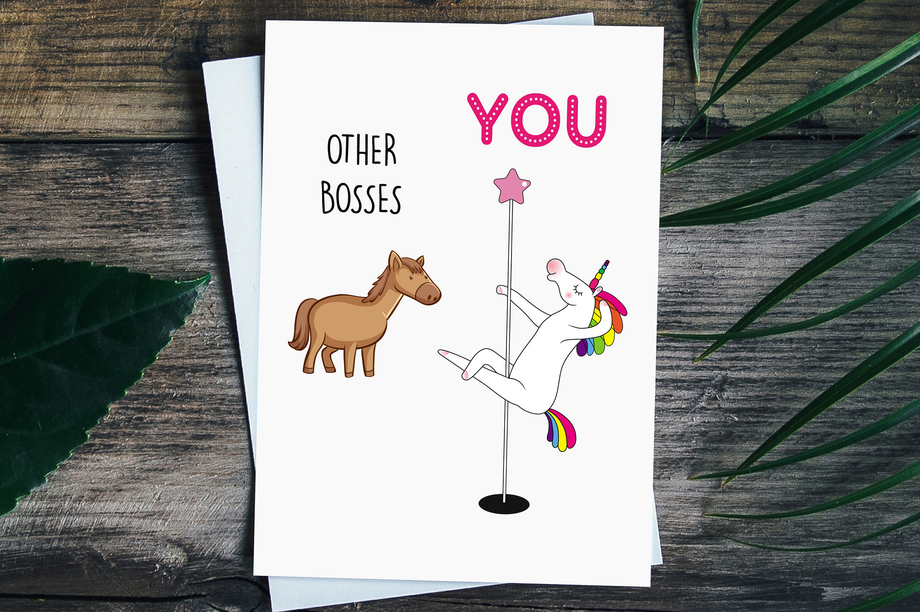 Funny Unicorn Boss Birthday Card Boss Lady Christmas Card | Etsy