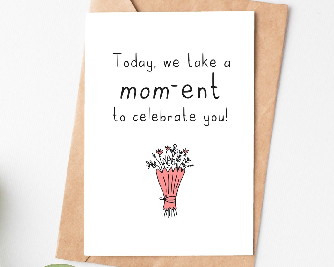 Mom Pun Card Funny Mothers Day Card Mom Birthday Card Mum - Etsy