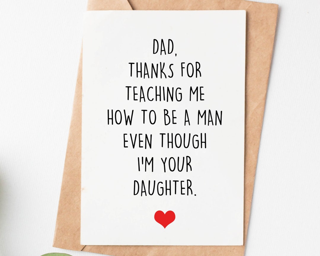 Funny Fathers Day Card Fathers Day Gift From Daughter Dad Birthday Funny Fathers Day Card Fathers Day Gift From Daughter Dad Birthday