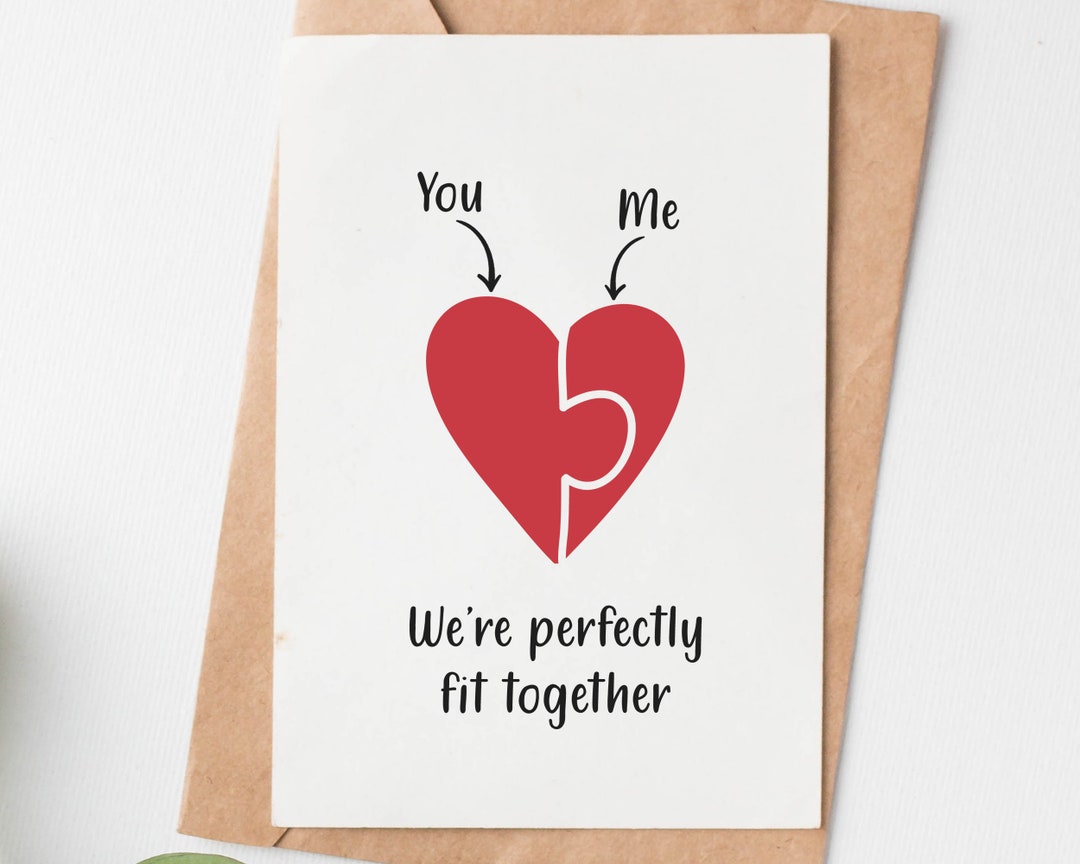 Puzzle Valentines Day Card for Husband Wife Boyfriend Girlfriend ...