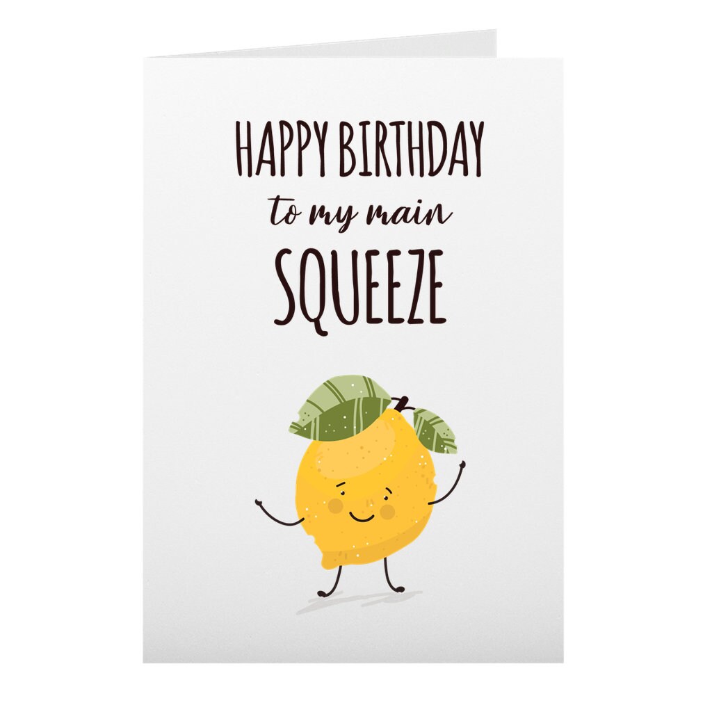 Funny Lemon Birthday Card Food Pun Birthday Card Happy - Etsy UK
