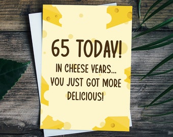 65th Birthday Card Funny 65th Birthday Card Funny Middle - Etsy