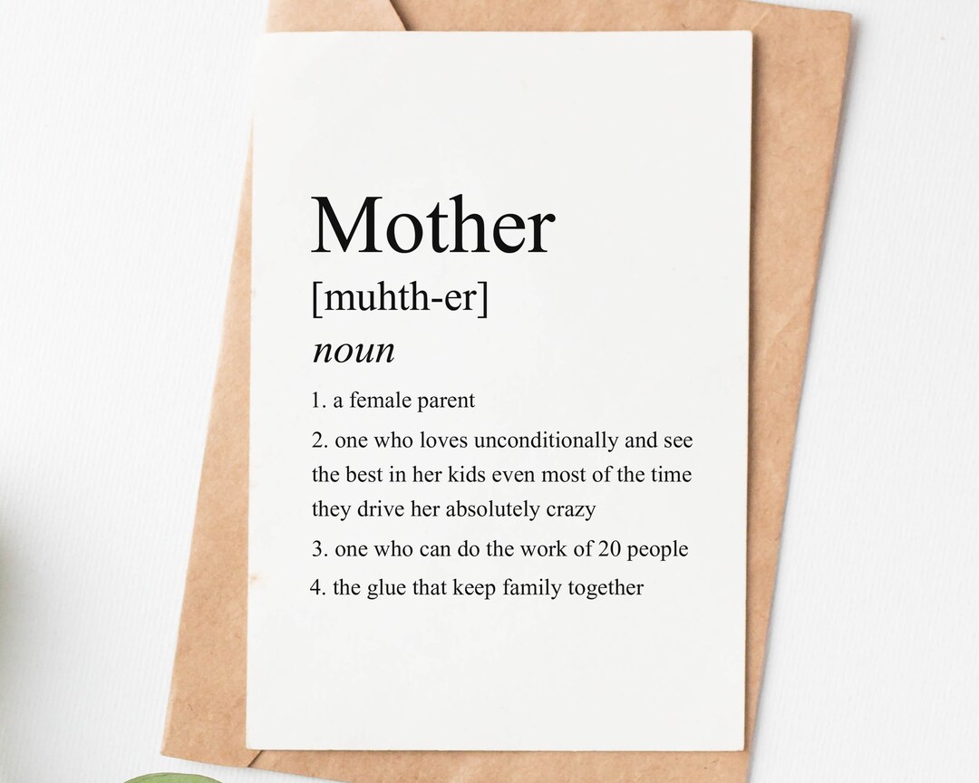 Mom Birthday Card, Funny Mothers Day Card From Daughter or Son, Mother ...