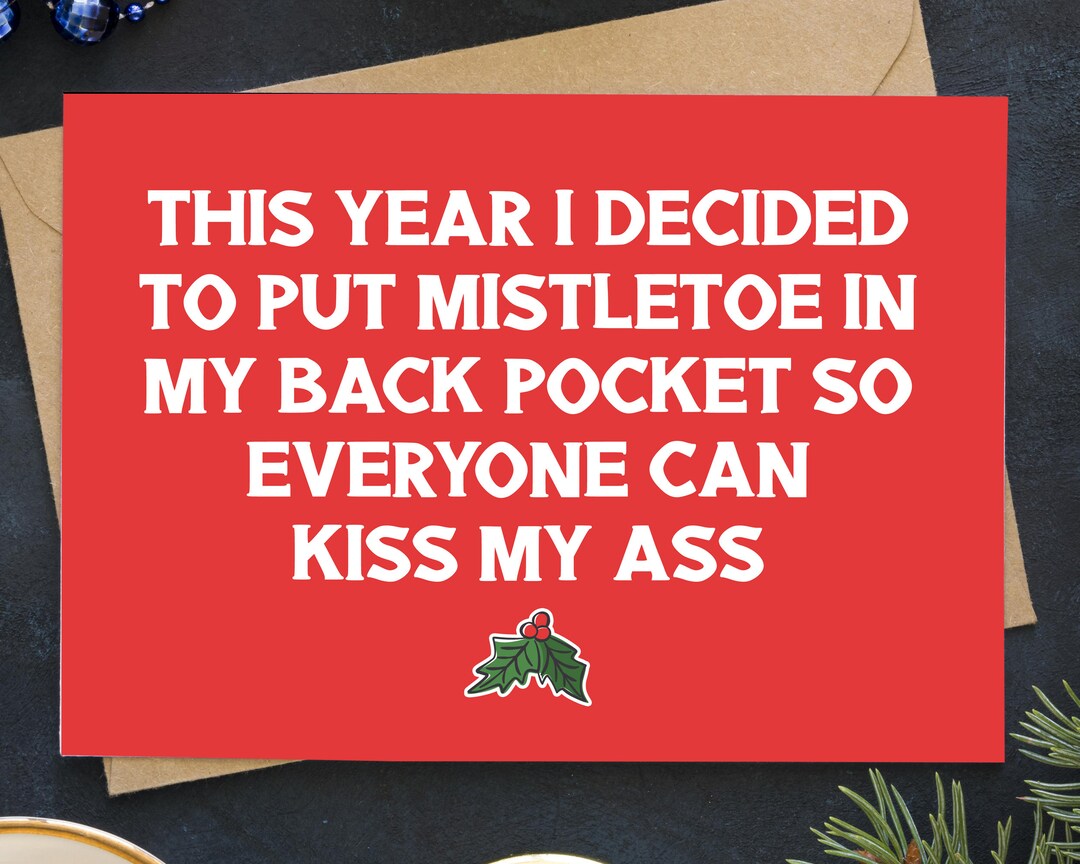 Rude Christmas Card Pack of 10, Holiday Greeting Cards, Funny Xmas ...