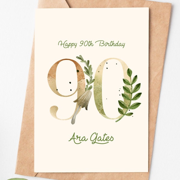 90th Birthday Card Aunt - Etsy