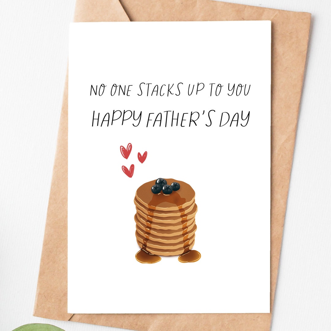 Pancake Pun Greeting Card for Dad, Funny Fathers Day Card, Dad Birthday ...