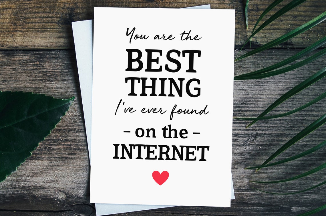 Best Thing on the Internet Valentines Day Card for Him Funny - Etsy