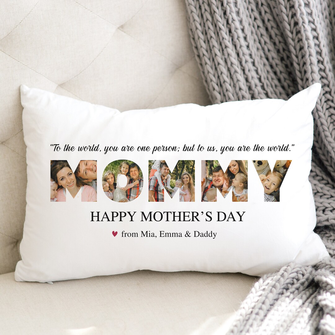 Custom Mommy Pillow, Personalized Family Photo Pillow, Mothers Day Gift ...