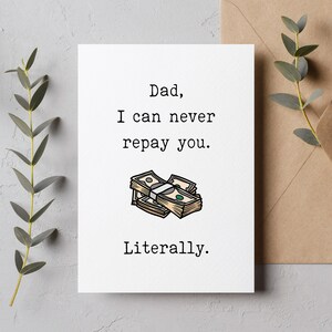 Funny Fathers Day Card, Dad Birthday Card, Daddy Gift From Daughter Son ...