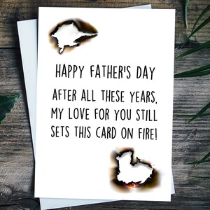 Funny Fire Pun Card for Dad, Happy Fathers Day Card, Dad Birthday Card ...