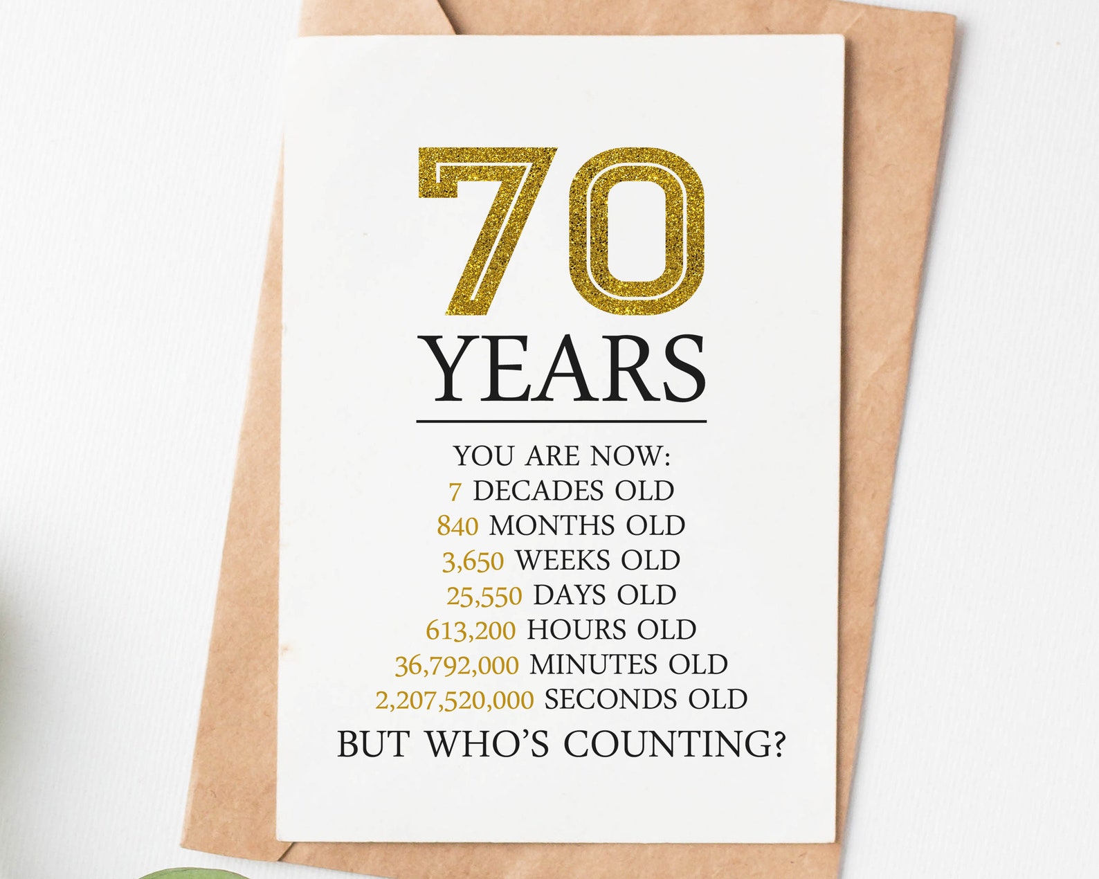 Happy 70th Birthday Card 70th Birthday Gift for Women Men 70 - Etsy Australia