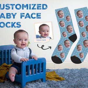 Custom Baby Face Socks, Personalized Christmas Gift for Husband Wife ...