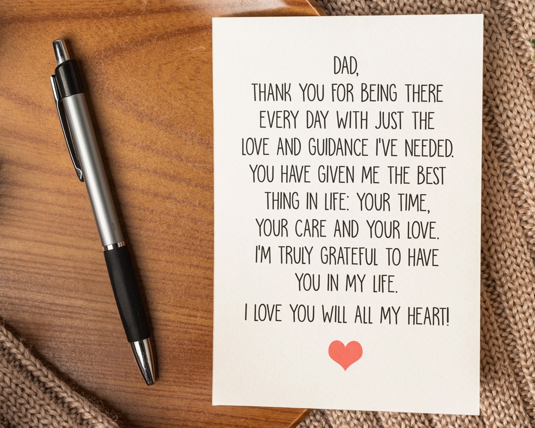 Cute Fathers Day Card, Love Dad for Dad, Dad Birthday Card, Fathers Day ...