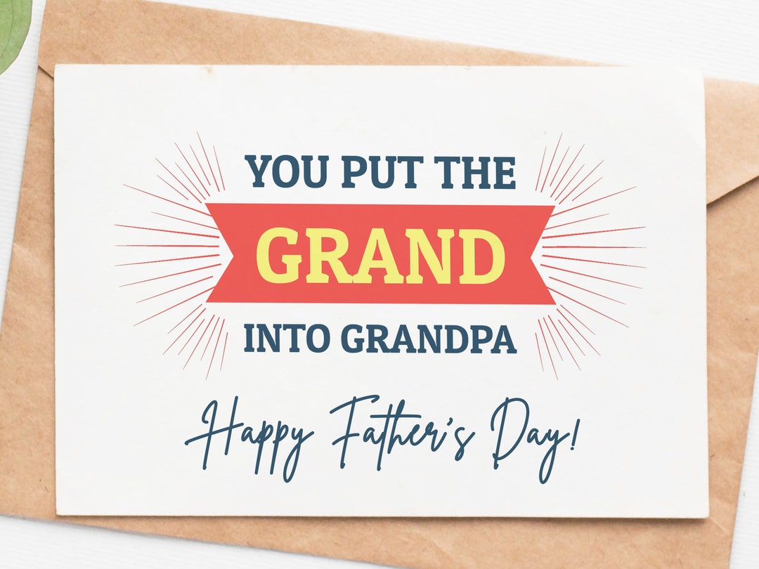 Happy Fathers Day Card for Grandpa, Funny Grandpa Birthday Card ...