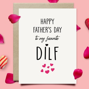 Dilf Happy Fathers Day Card, First Father's Day Gift From Wife, Dad ...