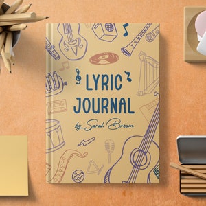 Personalized Lyric Journal, Custom Songwriting Journal, Songwriter ...