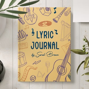 Personalized Lyric Journal, Custom Songwriting Journal, Songwriter ...