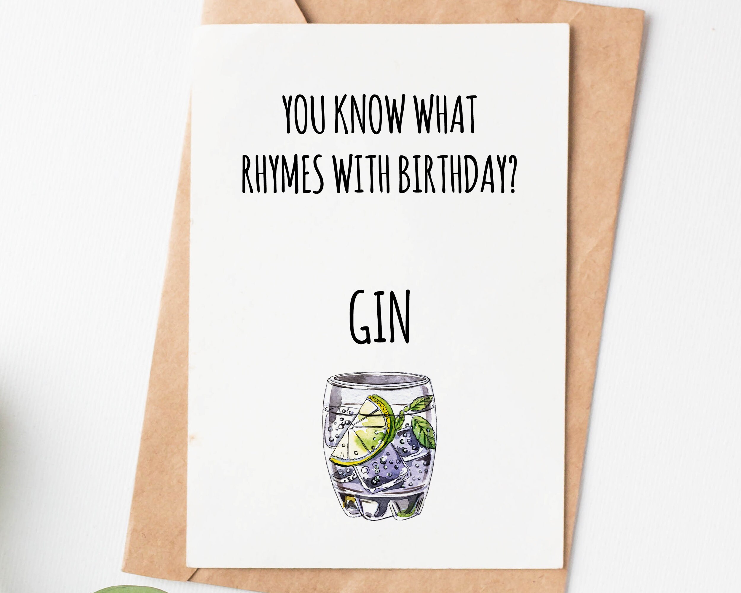 Gin Birthday Card for Sister or Friend Funny 30th Birthday - Etsy