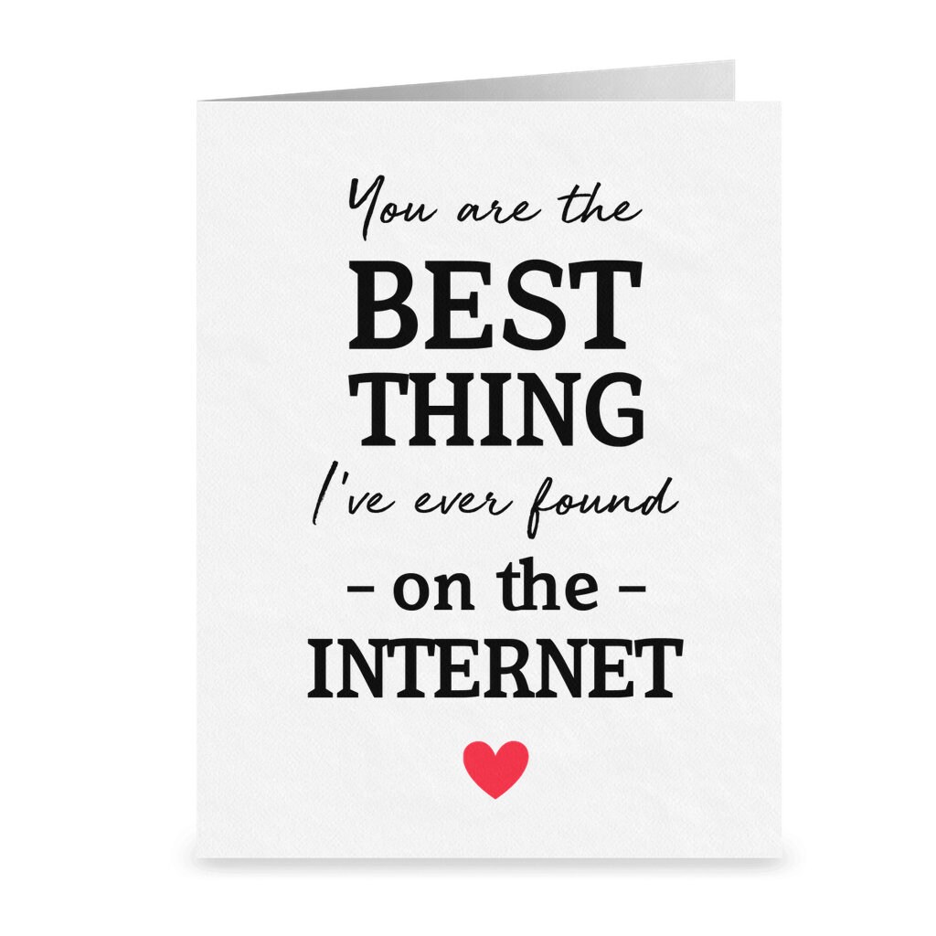 Best Thing on the Internet Valentines Day Card for Him Funny - Etsy