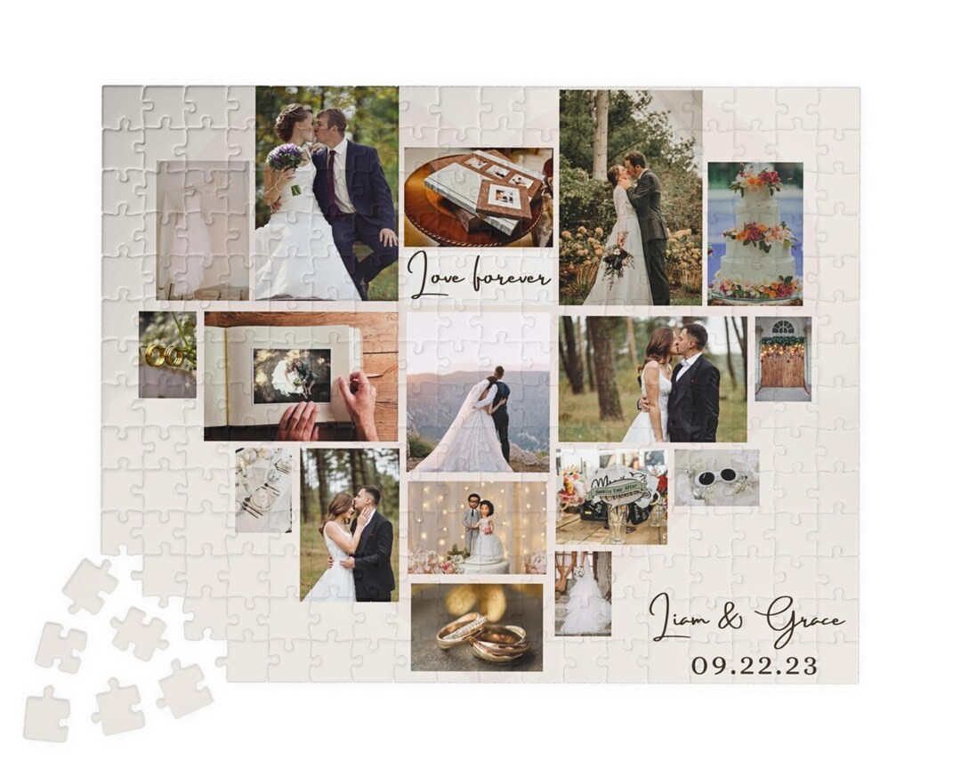 Personalized Wedding Gift, Custom Photo Jigsaw Puzzle, Engagement Gift ...