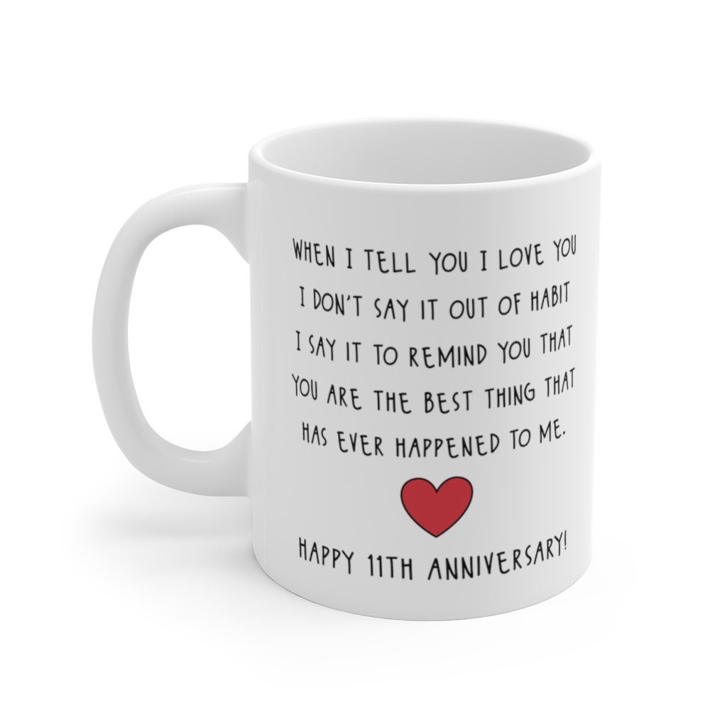 Happy 11th Anniversary Gifts for Men Women 11th Wedding | Etsy