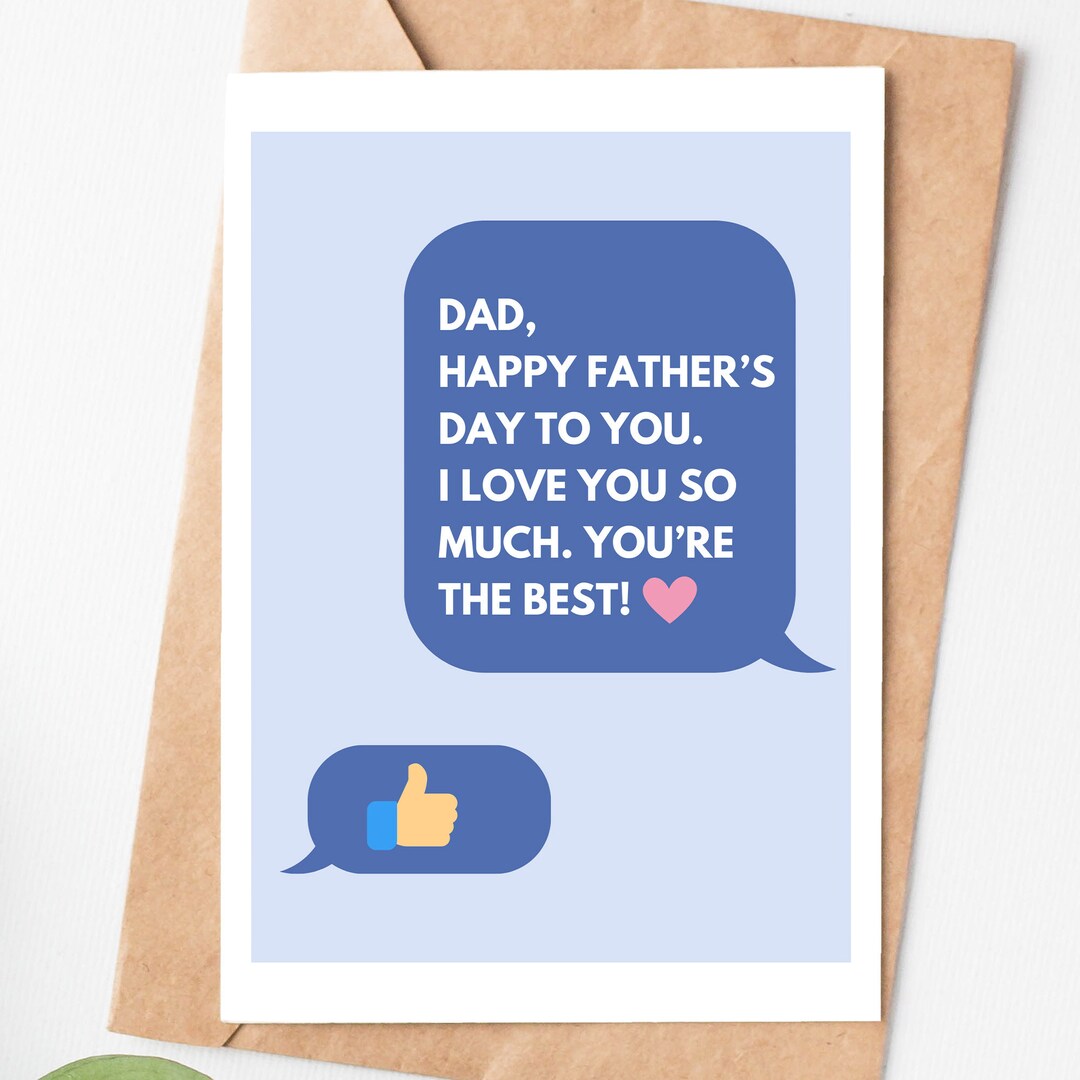 Lovely Message Dad Card, Fathers Day Card From Daughter, Dad Love Card ...