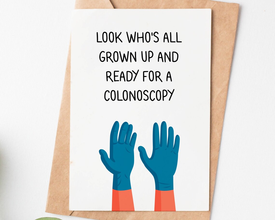 Colonoscopy Birthday Card Old Age Joke Bday Card 50th 60th - Etsy