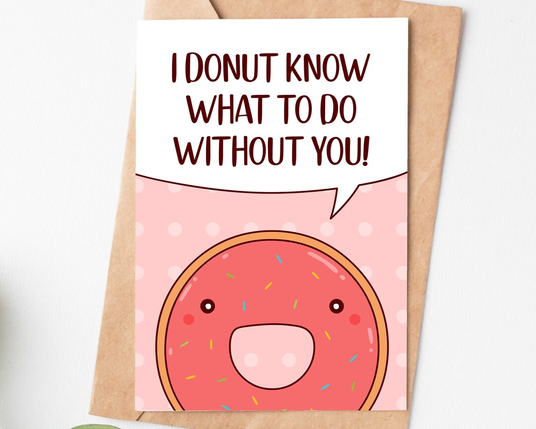Donut Pun Card for Mom, Funny Mothers Day Card, Mom Birthday Card ...