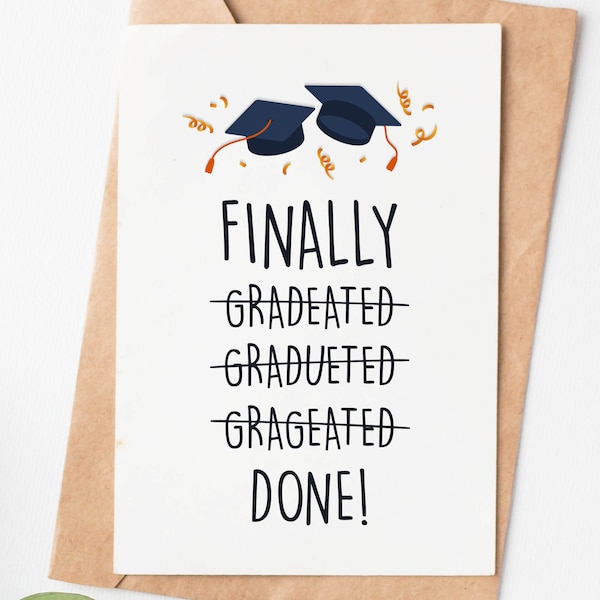 Funny Graduation Card - Etsy