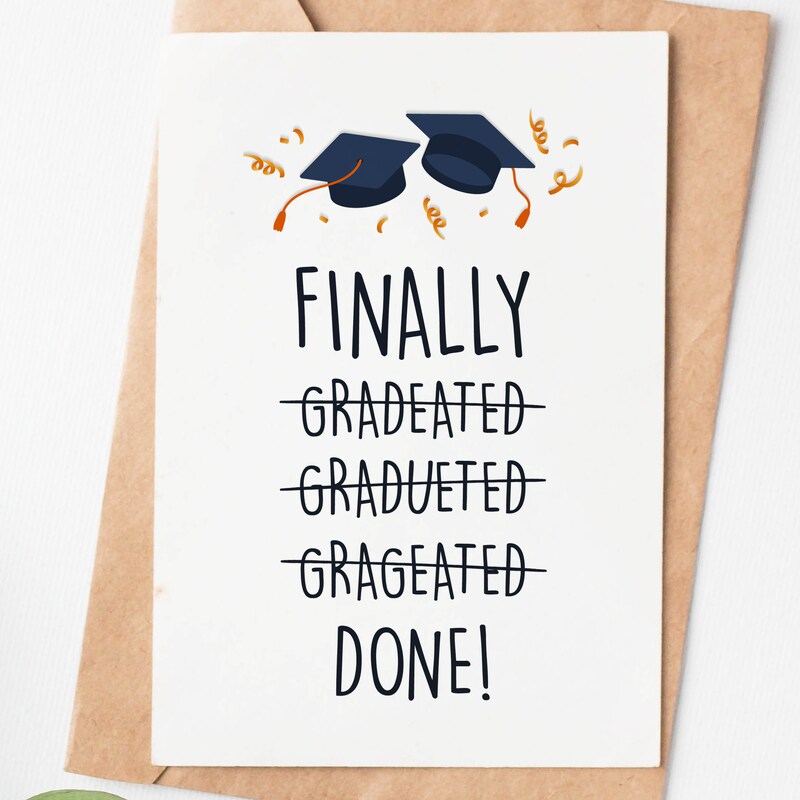 Funny Graduation Card - Etsy