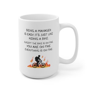 Being A Manager is Easy Funny Mug, Funny Manager Gift, Office Manager ...