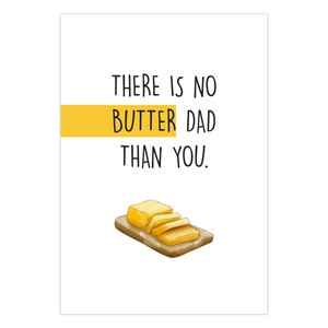 Butter Pun Fathers Day Card for Dad, Best Dad Card, Dad Birthday Card ...